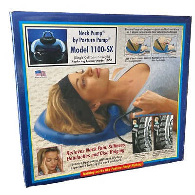 New POSTURE PUMP 1100-SX Neck Disk Hydrator Cervical Spine Therapy Pain ...