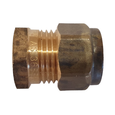 5 Pack AW AW2200 15mm (1/2") Rough Brass Stop End Copper Olive ...