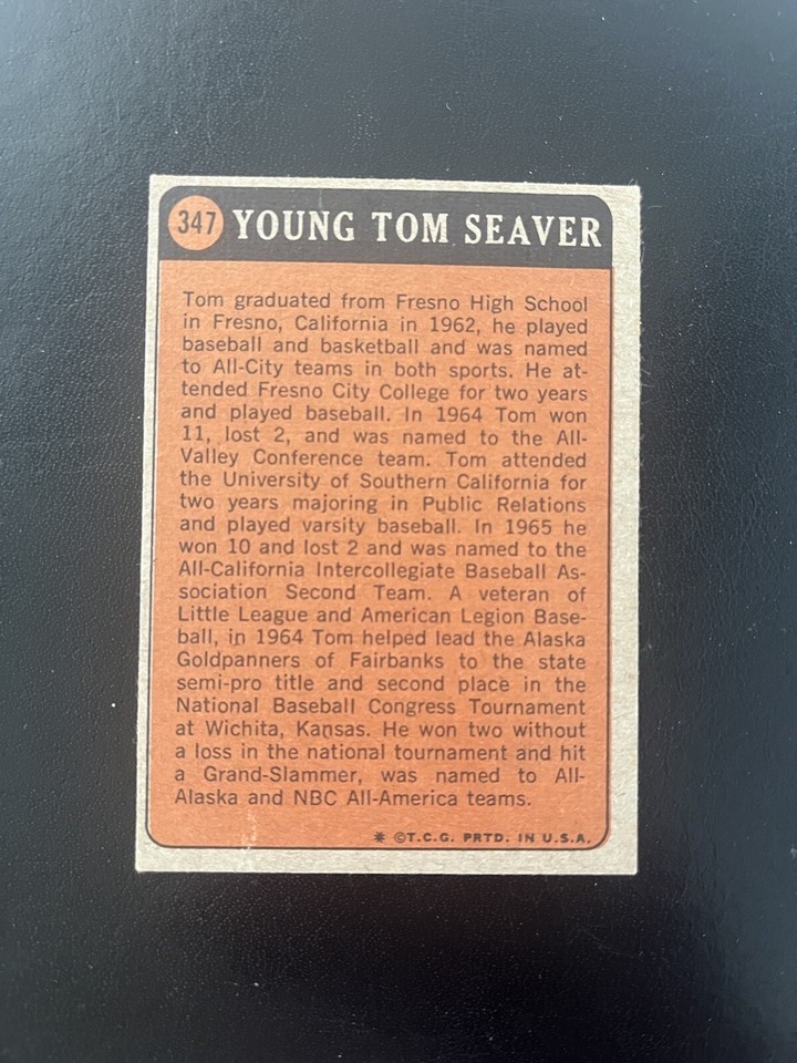 1972 TOPPS #347 “YOUNG” TOM SEAVER HOF NY METS— POPULAR ISSUE💥*** (wph ...