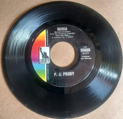 DJ COLLECTION 1965 LIBERTY 45 PJ PROBY MARIA / GOOD THINGS RARE VERSION ...