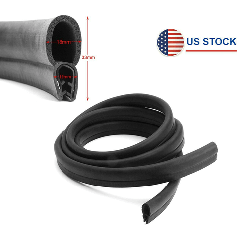 9.8ft O-U Shape Weatherstrip Car Door Trunk Seal Strip Rubber Moulding ...