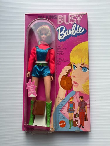 Vintage 1971 Talking Busy Barbie With Original Box And All Accessories ...
