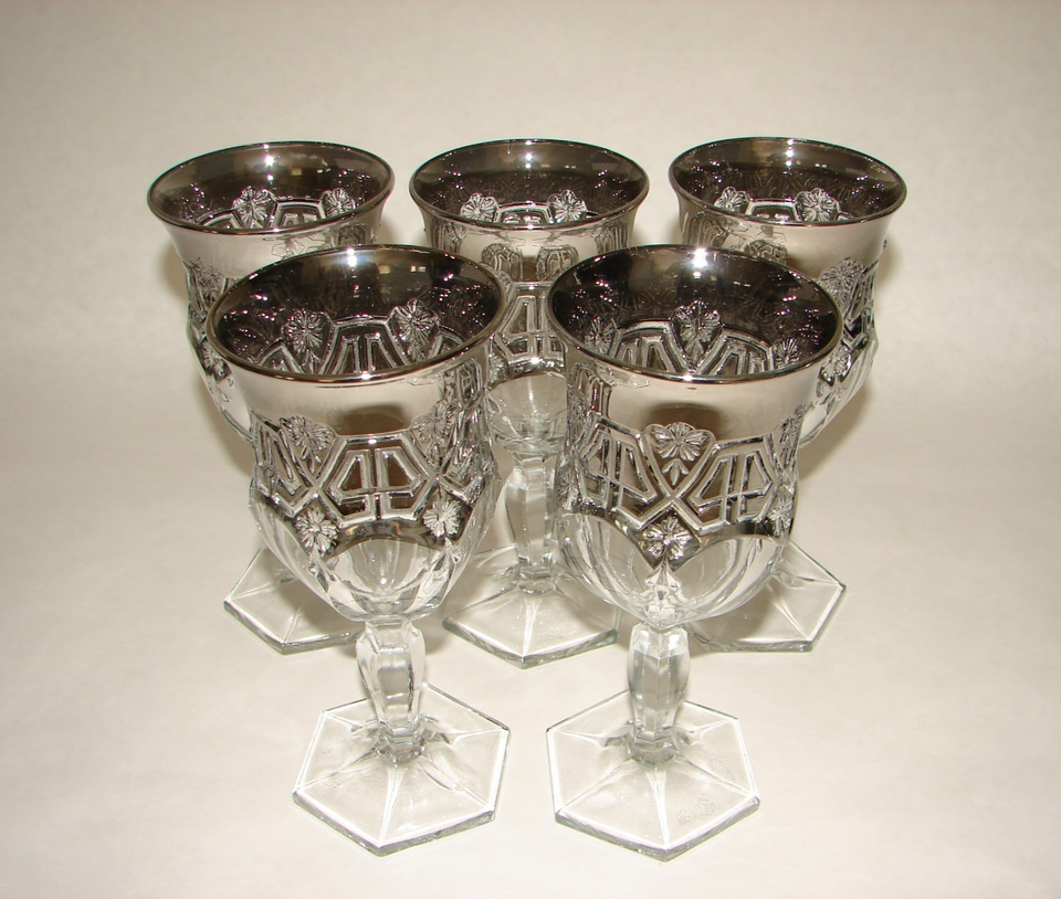 Art Deco 5 US Glass 15140 Platinum Athenia aka Paneled Reverse 44 ...