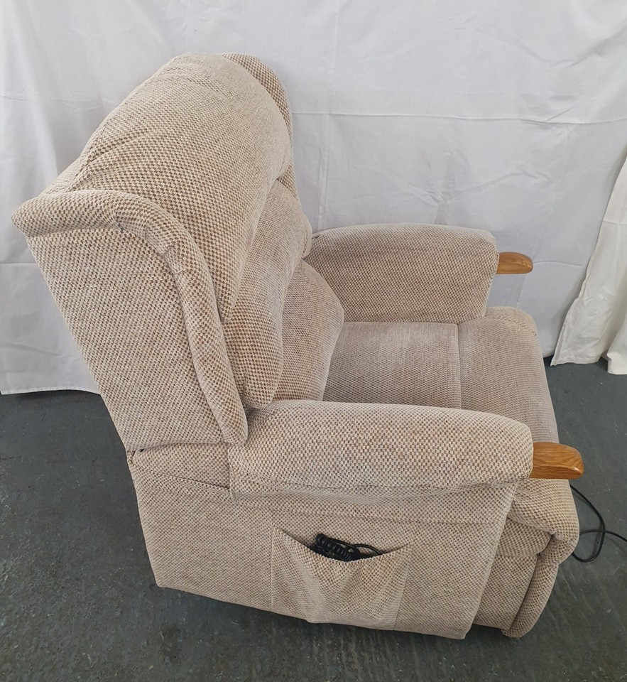 HSL Aysgarth Dual Rise Recliner chair, petite, Plain Biscuit, local ...