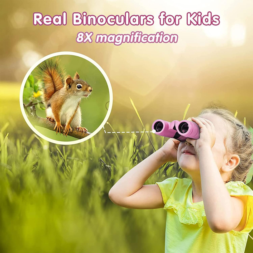Kids Binoculars,Shockproof 8 X 21 High Resolution Compact Kids ...