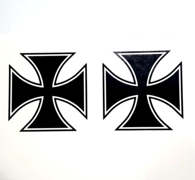 German Maltese Iron Cross Decals - Set of 2 - 2" Tall - Select Color | eBay