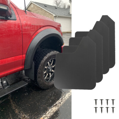 4X Black Mud Flaps Mudguards Front Rear Fender Splash Guard For Ford ...