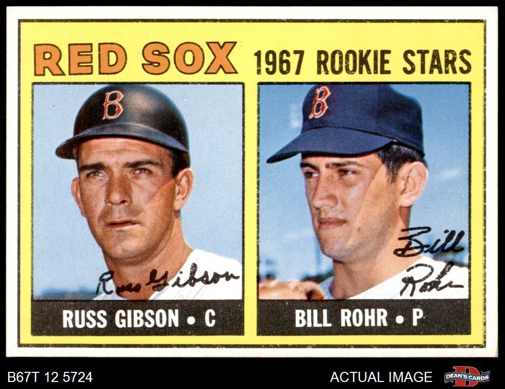 1967 Topps #547 Russ Gibson / Bill Rohr Red Sox RCs RC 6.5 - EX/MT+ ...