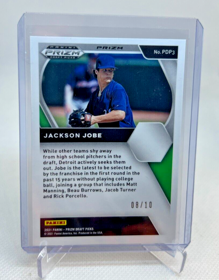 2021 Prizm Draft Picks JACKSON JOBE RC True Gold Prizm 08/10 #PDP3 ...