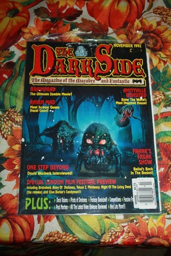 THE DARK SIDE MAGAZINE #26 - NOVEMBER 1992 IS IN VF TO NM CONDITION ...