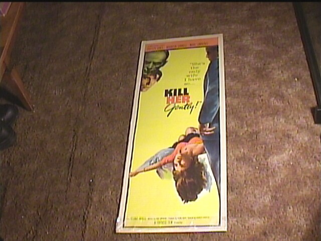 KILL HER GENTLY 1958 INSERT 14X36 MOVIE POSTER CRIME GIRL IN JEOPARDY | eBay