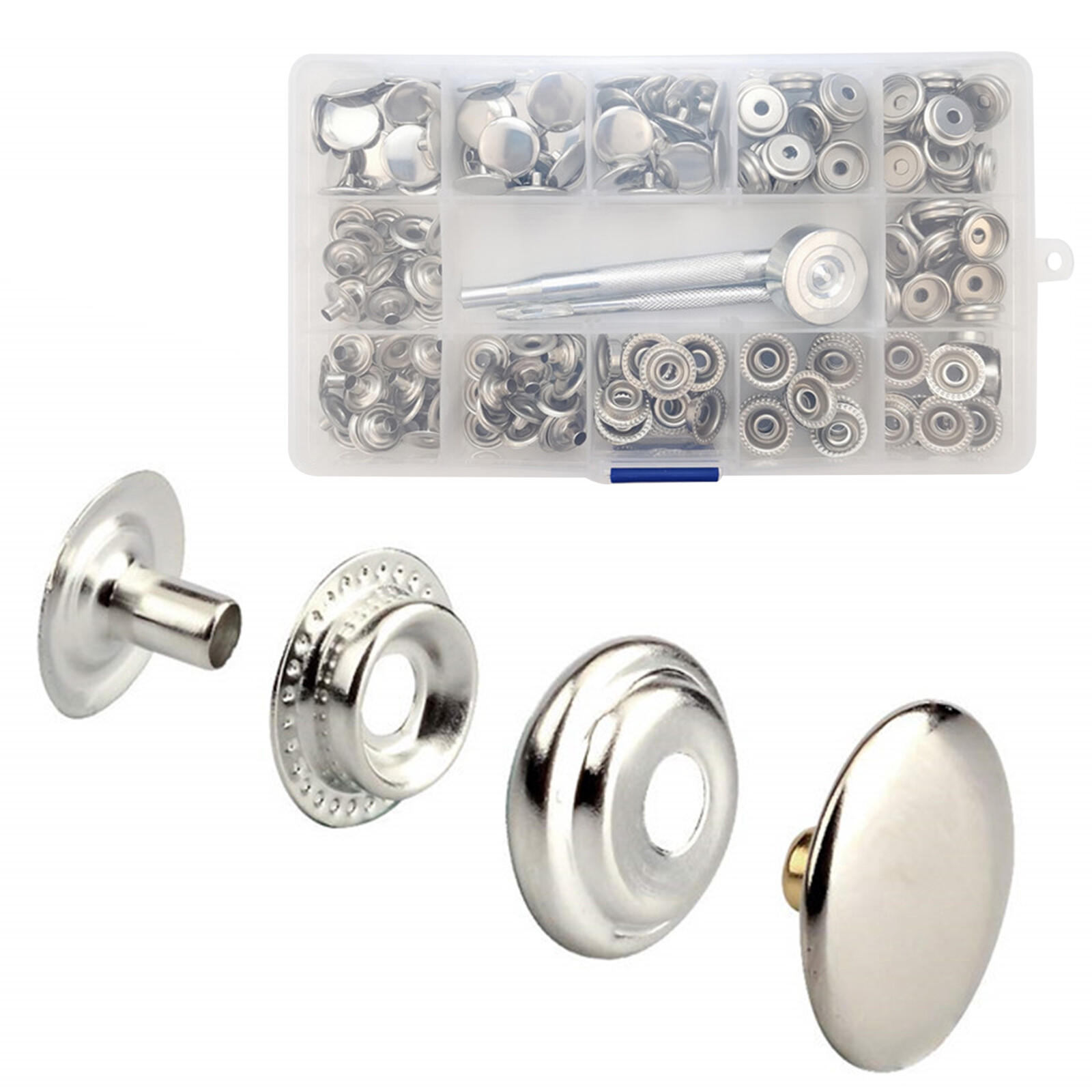 203Pcs Boat Cover Press Stud Snap Fasteners Screw Kit Canvas Canopy ...