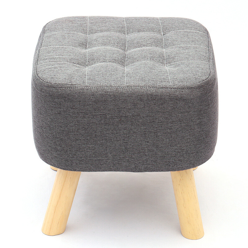 Large Square Ottoman Footstool Fabric Pouffe Padded Foot Rest Stool 4 ...