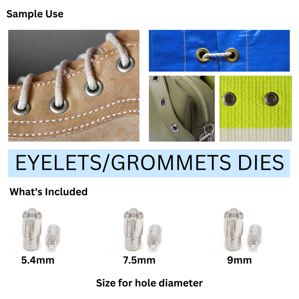 Hand Press Machine Set, Rivets, Eyelets, Grommets, Pearl Snaps ...