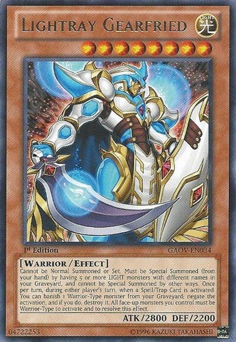 Lightray Gearfried - GAOV-EN034 - Rare - Unlimited Edition NM YuGiOh ...