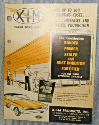 Vintage 1965 XIM Products Flash Bond 300 Primer Bonder Sealer How To ...