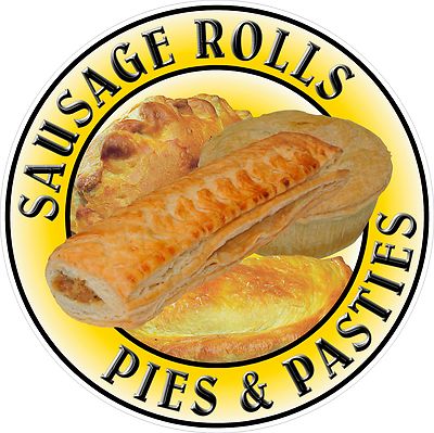 SAUSAGE ROLLS PIES & PASTIES sticker Printed Food Sticker Cafe ...