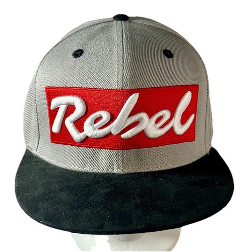 Rebel Fishing Lures Gray Satin Lined SnapBack Hat w/black suede Bill | eBay