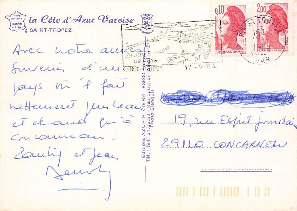 83 SAINT TROPEZ LA COTE D AZUR VAROISE | eBay