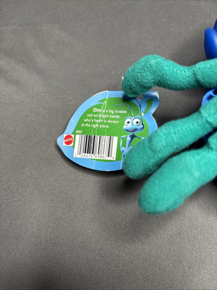 Vintage Mattel Disney Pixar A Bug's Life DIM BEETLE 5" Plastic Face ...