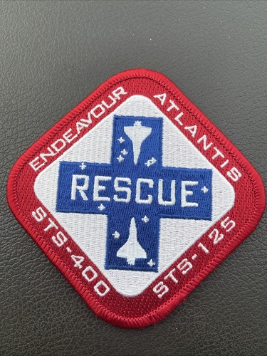 Vintage Nasa RESCUE STS~400 STS~125 Endeavor Atlantis Cloth Patch | eBay