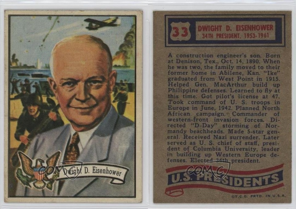 1972 Topps US Presidents Dwight D Eisenhower #33 1gp2 | eBay