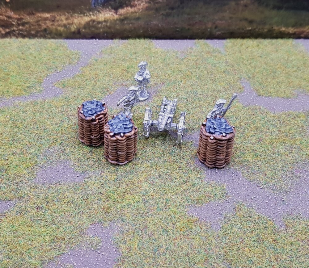 15mm MODEL DEFENSIVE GABIONS - PACK of 3, ALL SLIGHTLY DIFFERENT SIZES ...