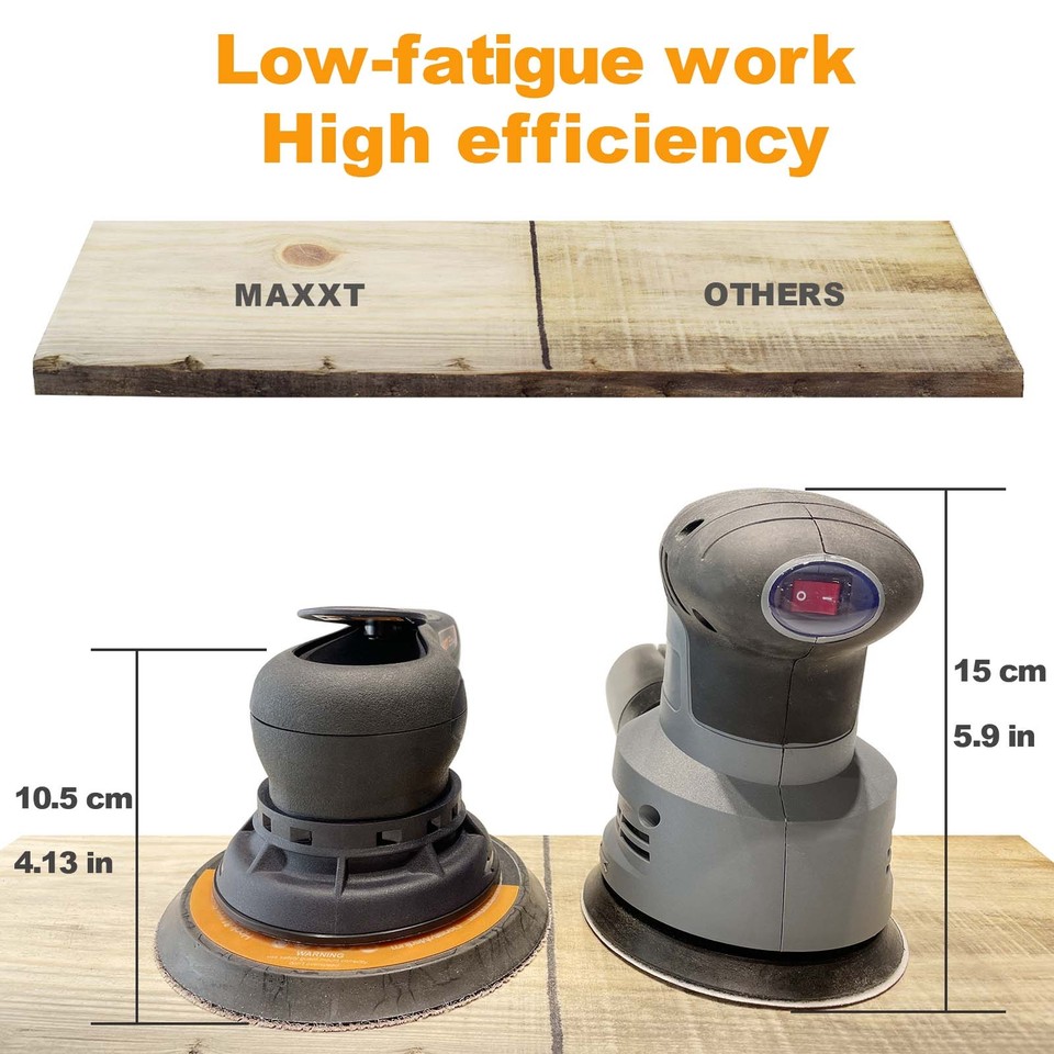 MAXXT Brushless Random Orbital Sander 350W Variable Speed 150mm (6") 5 ...