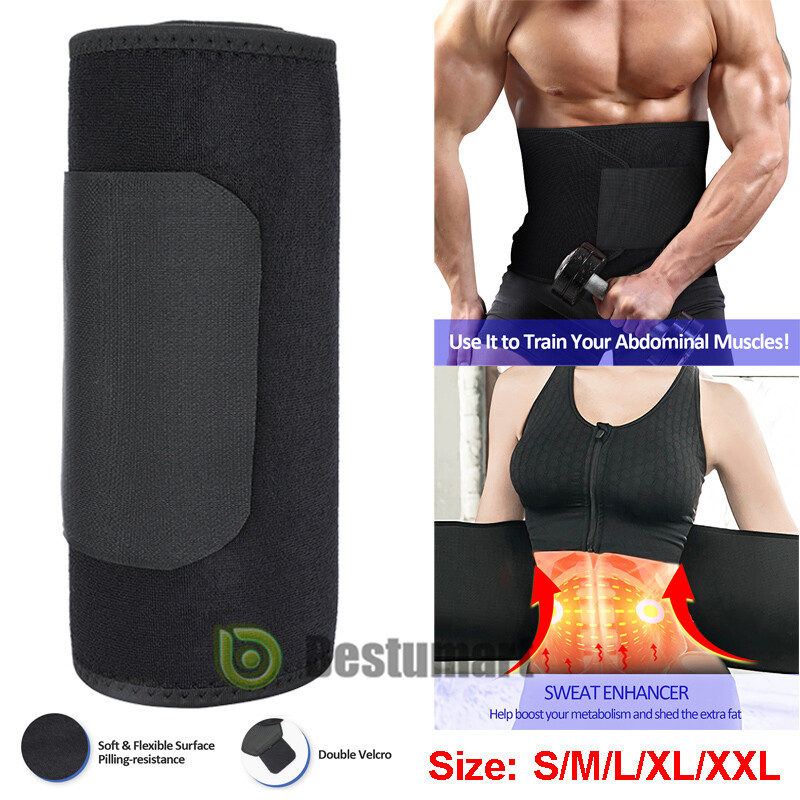 Men Body Shaper Waist Trainer Sauna Sweat Belt Weight Loss Fat Burner ...