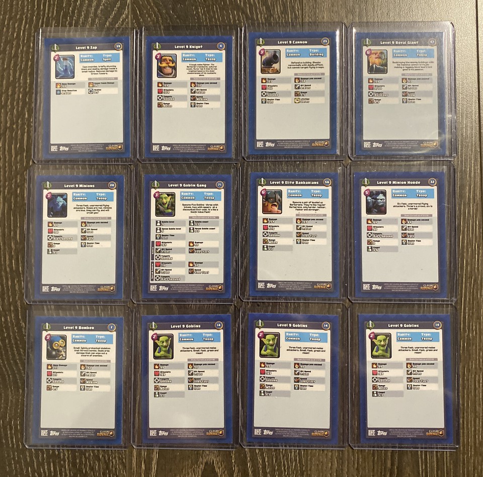 🚀📈CLASH ROYALE Trading Cards Super Rare BLUE /250 Total 12 Cards | eBay