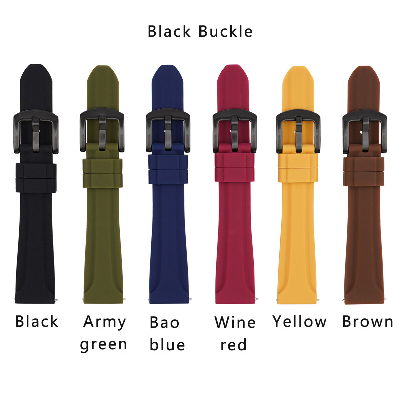 Soft Elastic Rubber Strap Sport Silica Gel Watch Band Bracelet 20mm ...