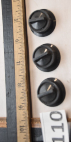 MATCHED SET OF 3 DARK GRAY plastic radio electronics CONTROL KNOBS | eBay