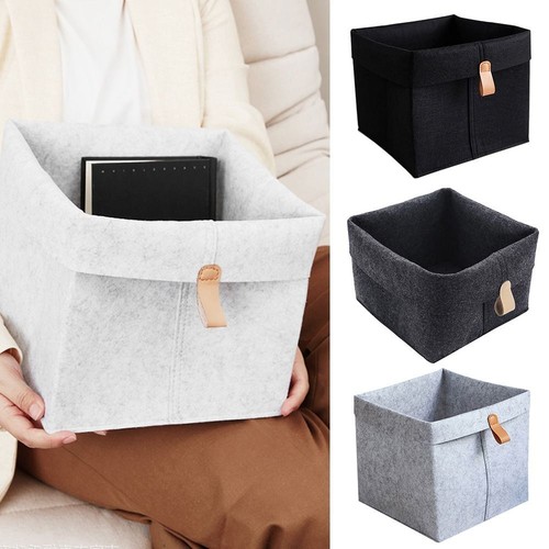 Foldable Felt Storage Basket Container Laundry Basket Living Room | eBay