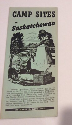 Saskatchewan Canada Camp Sites Brochure Guide | eBay