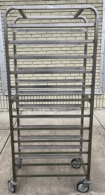 Winholt SS-1212 End Load Stainless Steel Platter Cart - Holds Twelve 12 ...