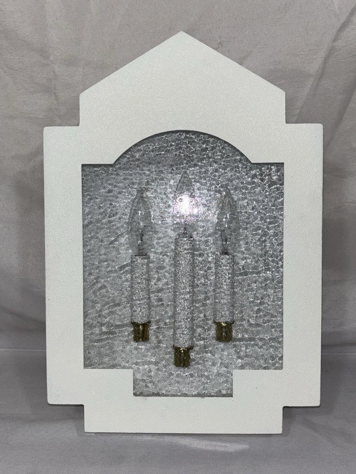 Vintage NOS Mid Century Outdoor Wall Lantern 3 Candle Light Seeded ...
