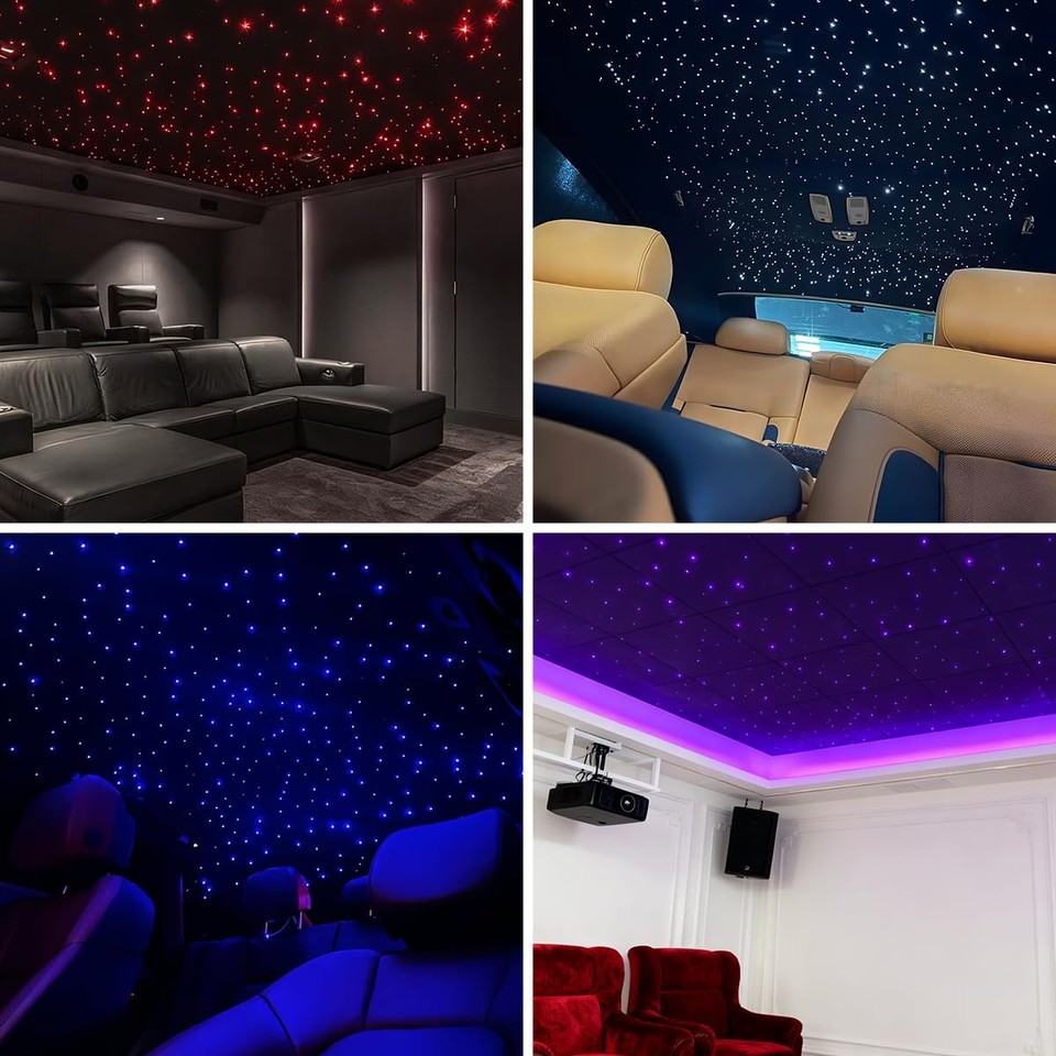 Mini Size 6W Starlight Headliner Kit Twinkle Fiber Optic Lights, APP ...