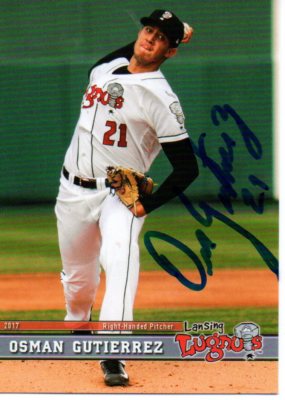 Osman Gutierrez 2017 Lansing Lugnuts Signed Card | eBay
