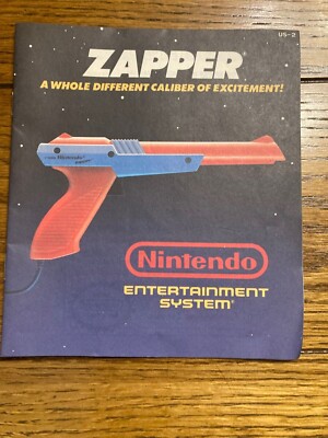 ORIGINAL NINTENDO NES ZAPPER INSTRUCTION BOOK BOOKLET MANUAL 1988 | eBay