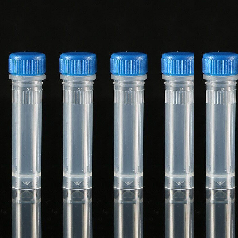Plastic Screw Test Tube Vial Seal Cap Sample Container 1/1.5/2/5/10ML ...