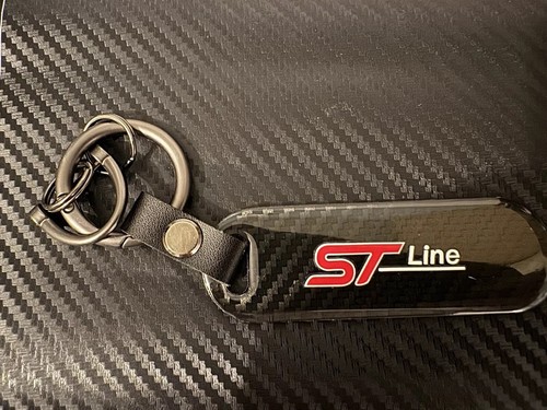 Ford ST LINE keyring Carbon with Red lettering Fiesta Focus Mondeo Kuga ...