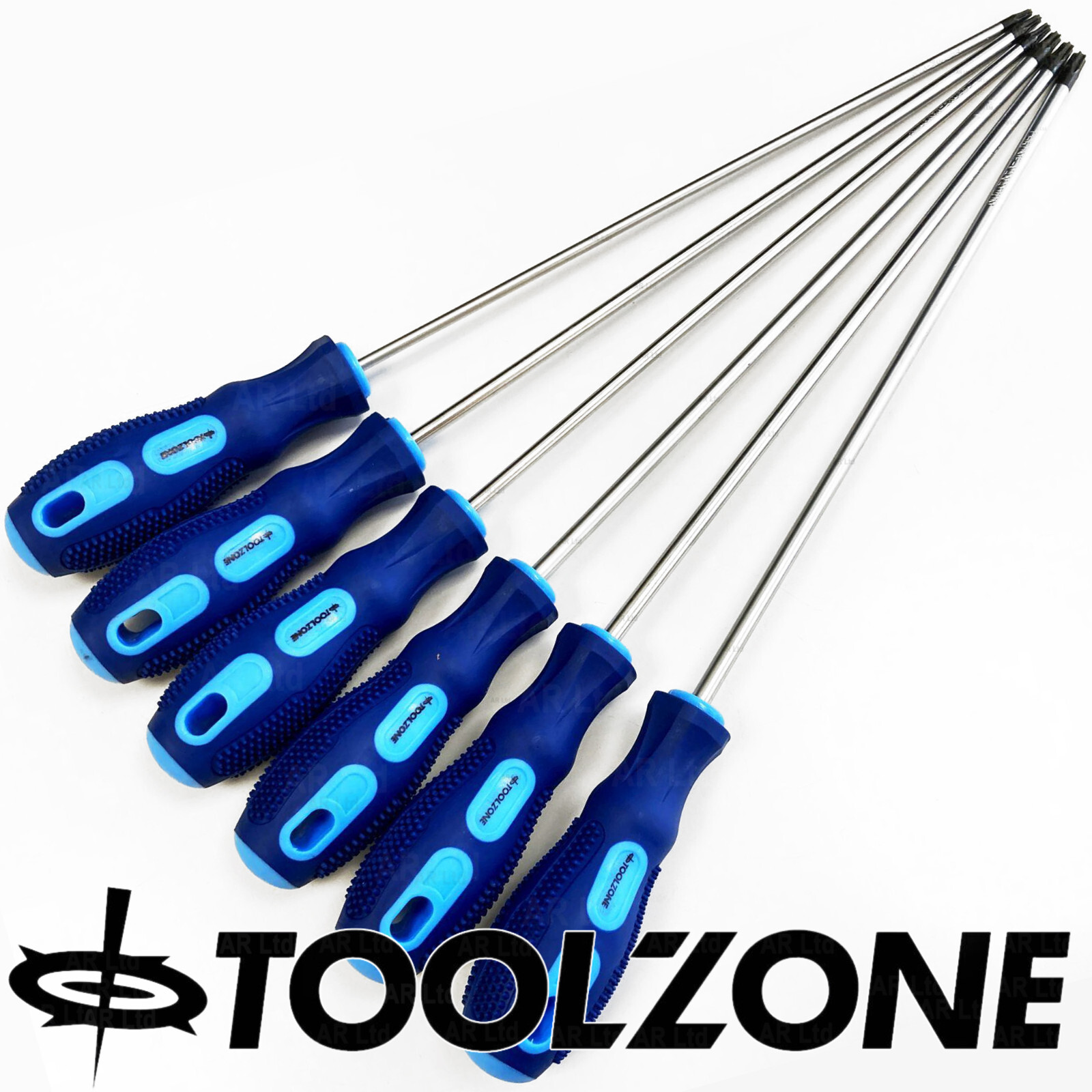 6pc Long Reach TORX Star SCREWDRIVER Set T10-T30. 6 pointed TORX Star ...