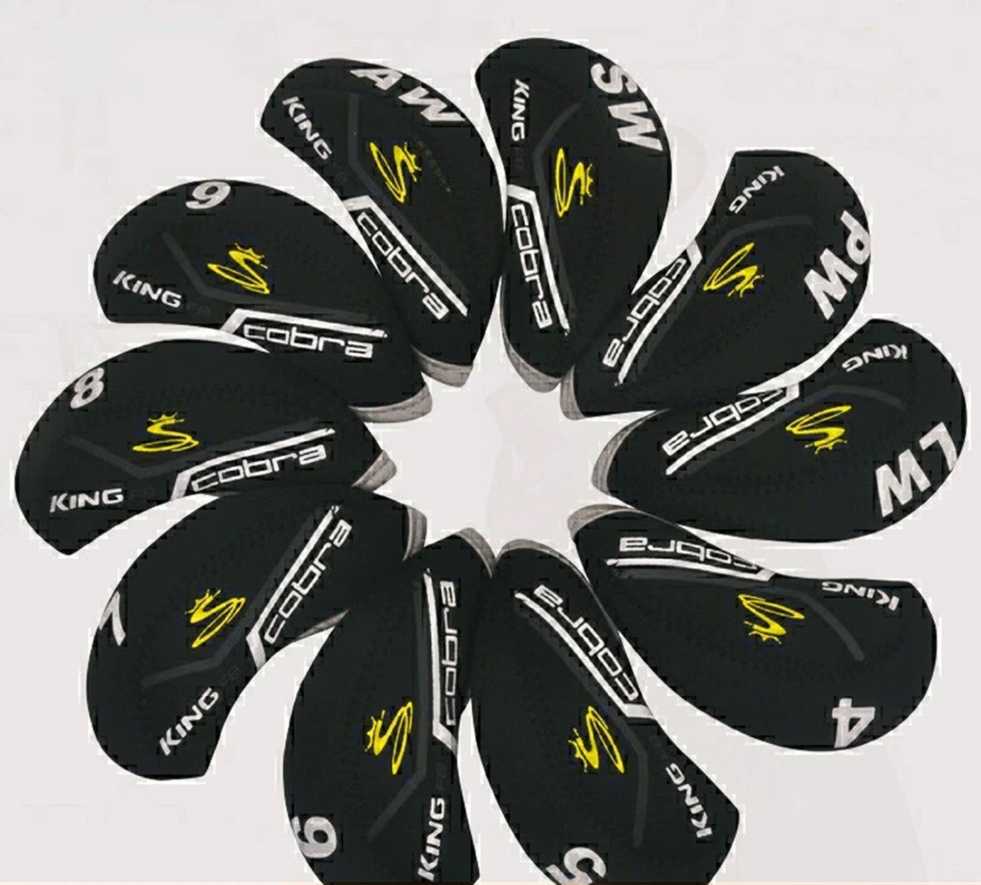 10PCS Golf Iron Headcovers for Cobra King Club Head Covers Caps 4-LW | eBay
