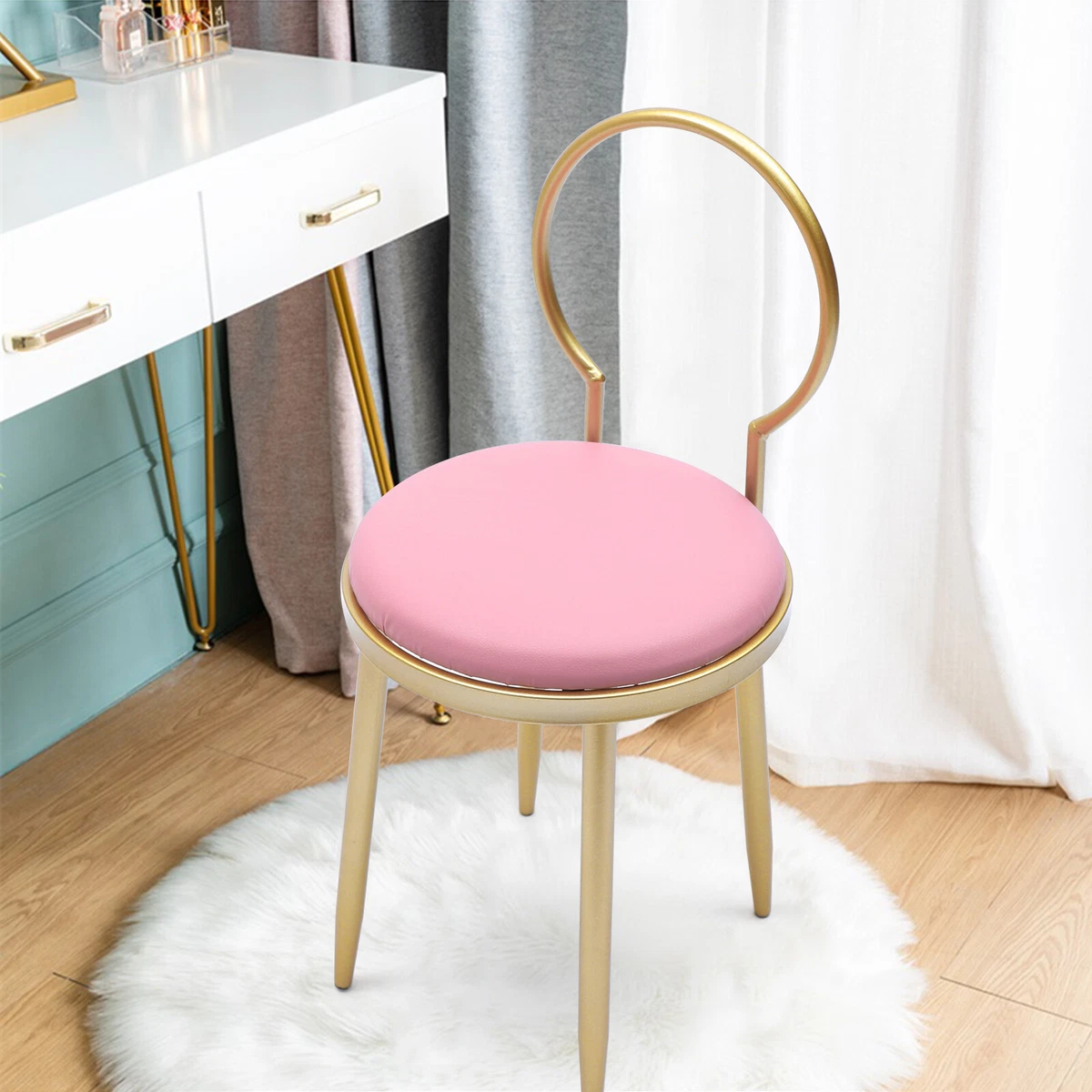 Bathroom Makeup Vanity And Chair
