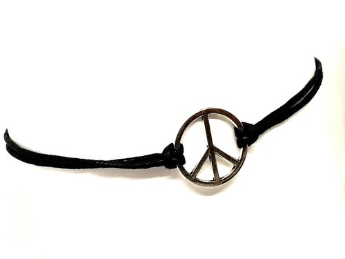 CND Peace Sign Necklace Pendant Extinction Rebellion Choker Cord Boho ...
