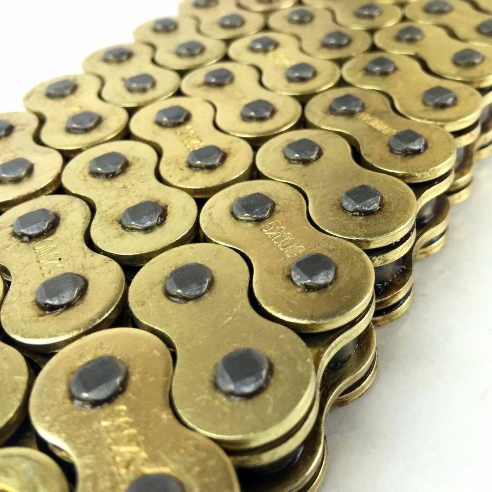 520 Gold Motorcycle O-Ring Chain 106 Links with 1 Connecting Link | eBay
