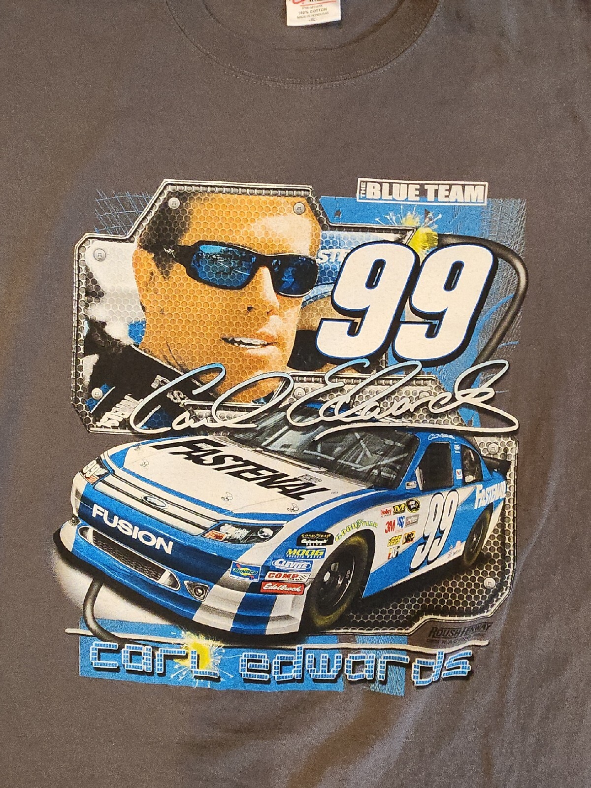 Carl Edwards # 99 Fastenal Chase Authentics "The Blue Team" T-Shirt ...