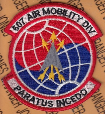 USAF Air Force 607th Air Mobility Division AMD ~4" patch c/e | eBay