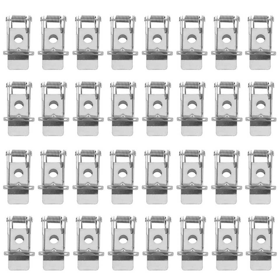 40pcs Soffit Clips Metal Mounting Brackets 2-Hole Spring Clips For ...
