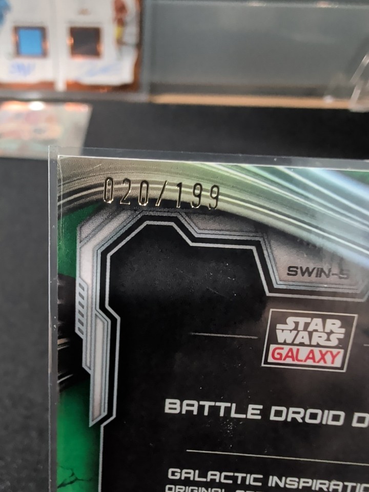 2025 Topps Chrome Star Wars Galaxy Battle Droid Down Green Refractor ...